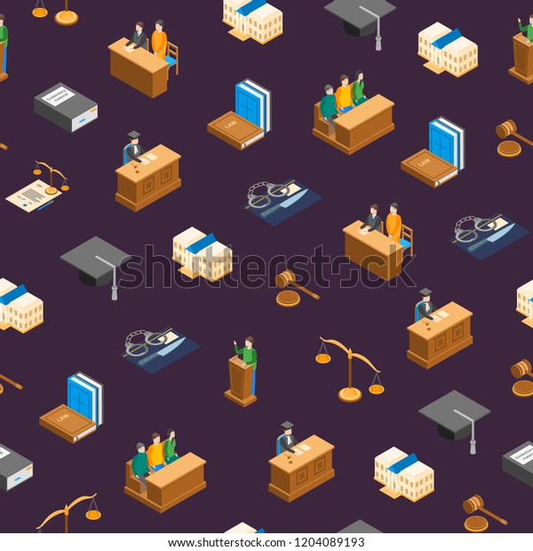 Law Court 3d Seamless Pattern Background Stock Vector (Royalty Free ...