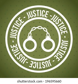 Law Design Over Green Backgroundvector Illustration Stock Vector ...