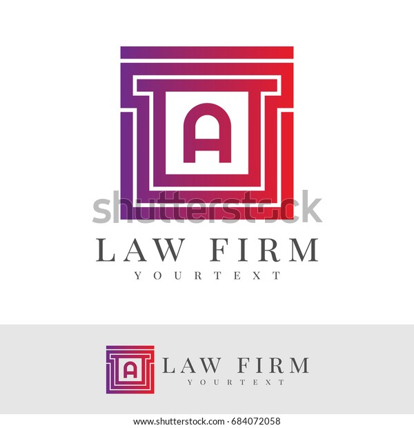 Law Firm Initial Letter Logo Design Stock Vector (Royalty Free ...