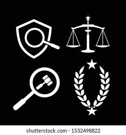 Law Icon Black Background Stock Vector (Royalty Free) 1532498822 ...