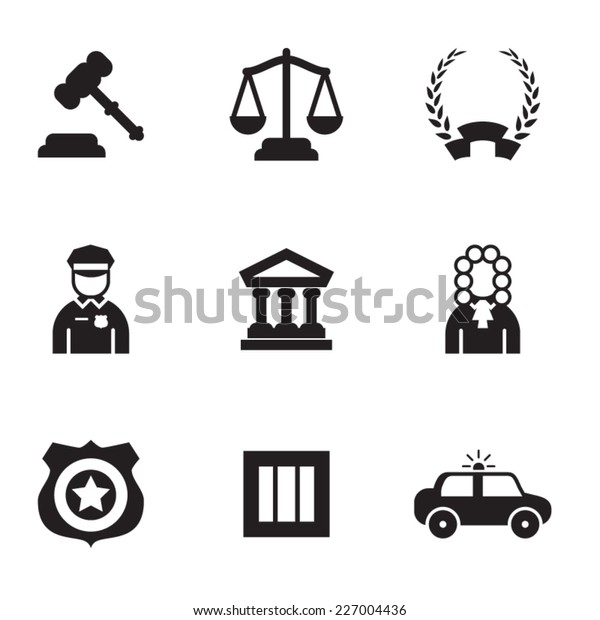 Law Icons Stock Vector (Royalty Free) 227004436 | Shutterstock