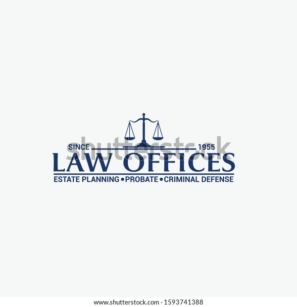 Law Offices Vector Logo Design Template Stock Vector (Royalty Free ...