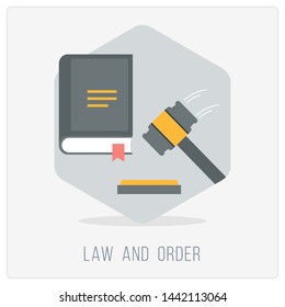 Law Order Icon Concept Stock Vector (Royalty Free) 1442113064 ...