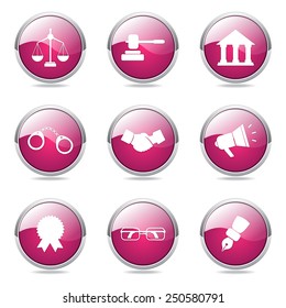 Law Sign Pink Vector Button Icon Stock Vector (Royalty Free) 250580791 ...