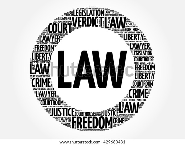 Law Word Cloud Concept Stock Vector Royalty Free 429680431