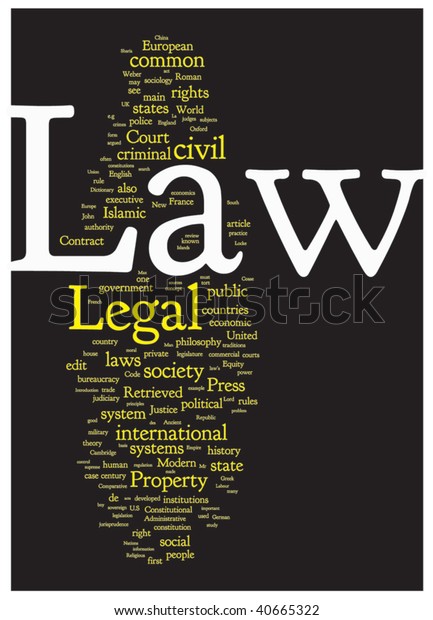 Law Word Cloud Illustration Graphic Tag Stock Vector (Royalty Free ...