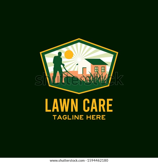Lawn Care Service Logo Design Vector Stock Vector (Royalty Free) 1594462180