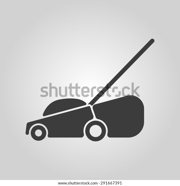 Lawn Mower Icon Grass Symbol Flat Stock Vector (Royalty Free) 291667391