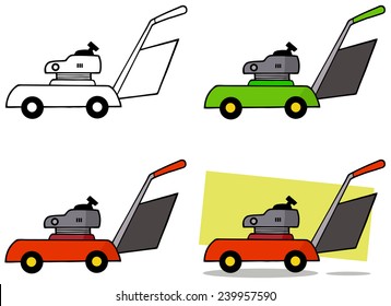 Lawn Mower Vector Collection Set: เวกเตอร์สต็อก (ปลอดค่าลิขสิทธิ์ ...