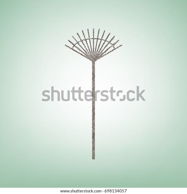 Lawn Rake Sign Vector Brown Flax Stock Vector (Royalty Free) 698134057 ...
