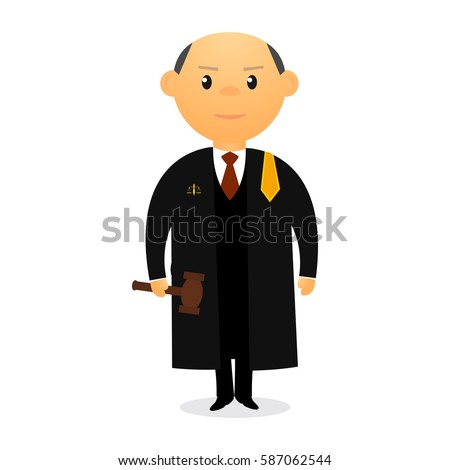 Lawyer Cartoon Vector Illustrator Stock-Vektorgrafik (Lizenzfrei ...