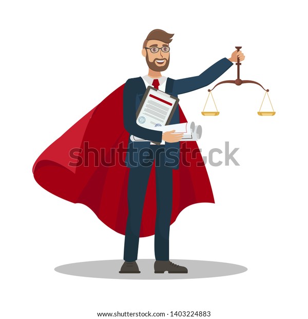 Lawyer Winning Case Cartoon Vector Illustration Stock Vector (Royalty ...