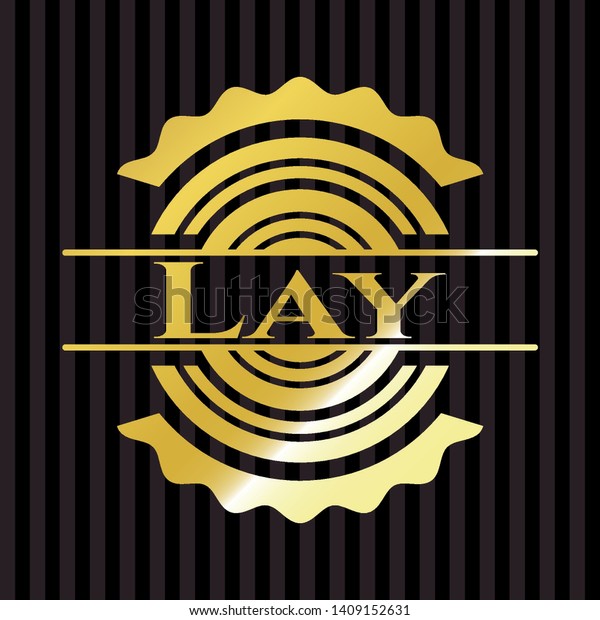 Lay Gold Shiny Emblem Vector Illustration Stock Vector (Royalty Free ...