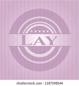 Lay Realistic Pink Emblem Stock Vector (Royalty Free) 1187598544 ...
