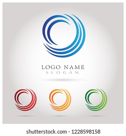 Layered Circle Logo Symbol Icon Vector: vector de stock (libre de ...