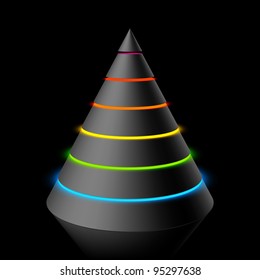 Layered Cone Vector Stock Vector (Royalty Free) 95297638 | Shutterstock