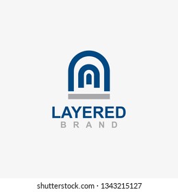 Layered Logo Template Stock Vector (Royalty Free) 1343215127 | Shutterstock
