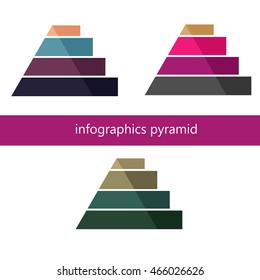 Layered Pyramid Chart Diagram Flat Style Stock Vector (Royalty Free ...