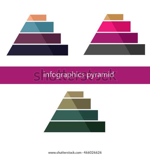 Layered Pyramid Chart Diagram Flat Style Stock Vector (Royalty Free ...
