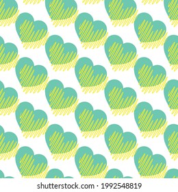 Layered Squiggly Heart Vector Background Design Stock Vector (Royalty ...