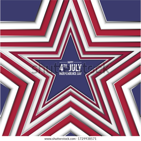 Layered Stars Vector Illustration Suitable Fourth Stock Vector (Royalty ...