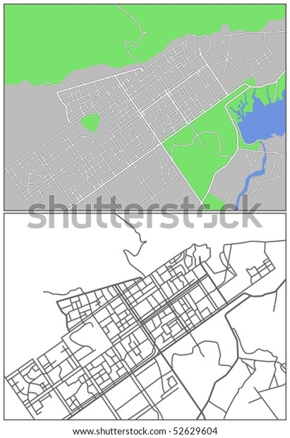 Layered Vector Map Islamabad Stock Vector (Royalty Free) 52629604