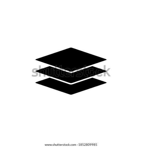 Layers Icon Symbol Vector On White Stock Vector (Royalty Free ...