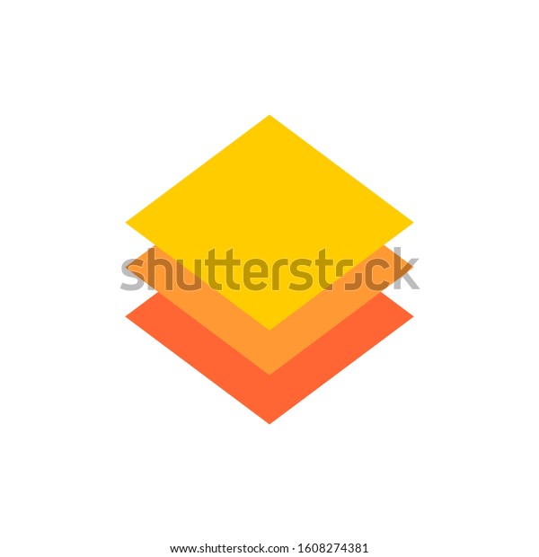 Layers Icon Three Levels Stacked On Stock Vector (Royalty Free ...