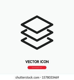 Layers Icon Vector Layers Symbol Linear Stock Vector (Royalty Free ...