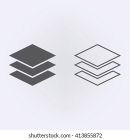 Layers Outline Icon Vector Illustration Stock Vector (Royalty Free ...