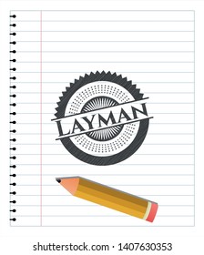 Layman Pencil Draw Vector Illustration Detailed Stock Vector (Royalty ...