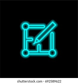 Layout Blue Glowing Neon Ui Ux Stock Vector (Royalty Free) 692589622 ...