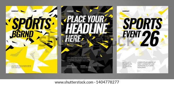 Layout Design Template Sport Event Tournament Stock Vector (Royalty ...