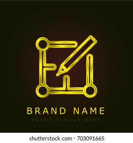 Layout Golden Metallic Logo Stock Vector (Royalty Free) 703091665 ...