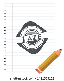 Laze Emblem Draw Pencil Effect Vector Stock Vector (Royalty Free ...
