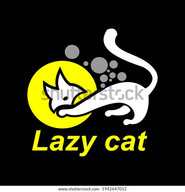 Lazy Cat Logos Perfect Pet Shop Stock Vector (Royalty Free) 1942647052 | Shutterstock