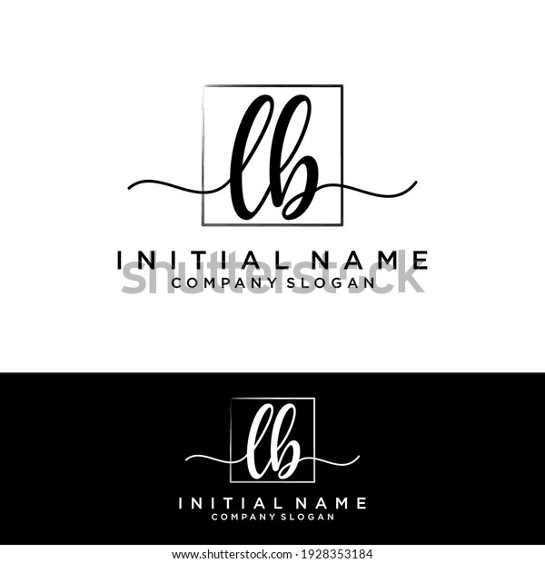 Lb Initial Letters Handwriting Signature Logo Stock Vector (Royalty ...