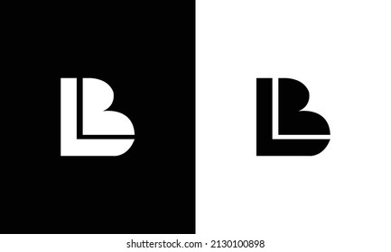 Lb Uppercase Cursive Letter Initial Logo Stock Vector (Royalty Free ...