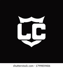 Lc Logo Monogram Shield Around Crown Stock Vector (Royalty Free ...