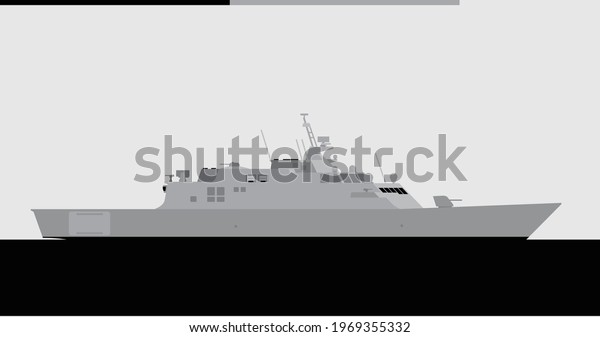 Lcs1 Freedom Class Littoral Combat Ship Stock Vector (Royalty Free ...