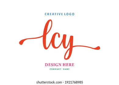 Lcy Lettering Logo Simple Easy Understand Stock Vector (Royalty Free ...