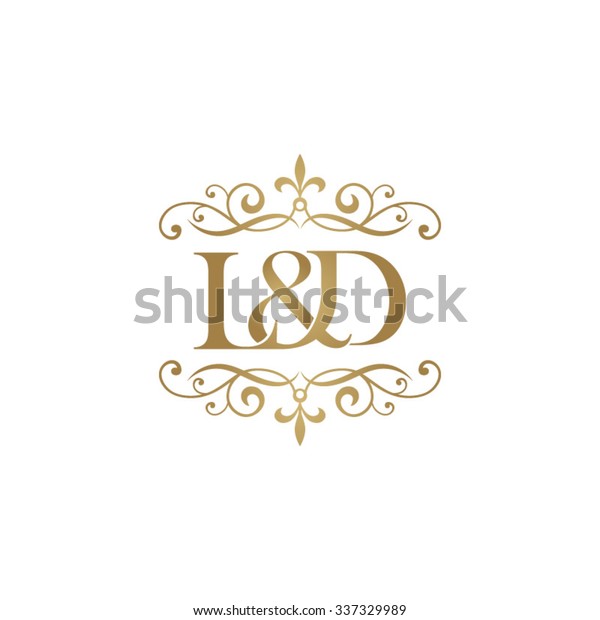 Ld Initial Logo Ornament Ampersand Monogram Stock Vector (Royalty Free ...