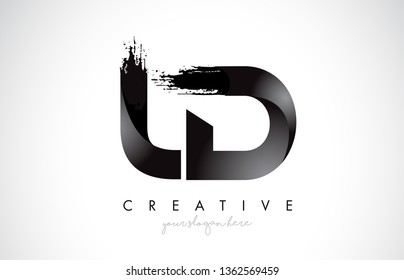 Ld Letter Design Black Golden Brush: เวกเตอร์สต็อก (ปลอดค่าลิขสิทธิ์ ...