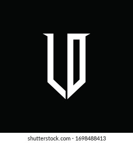 Ld Logo Monogram Emblem Shield Style Stock Vector (Royalty Free) 1698488413