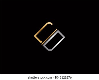 Ld Square Shape Letter Logo Design Stock Vector (Royalty Free) 1043128276