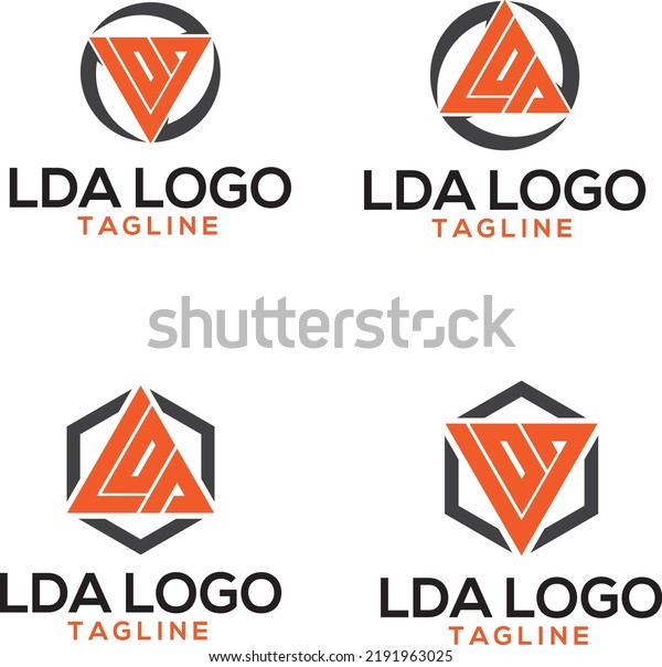 Lda Letter Logo Professional Creative Minimalist Stock Vector (Royalty ...