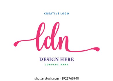 Ldn Lettering Logo Simple Easy Understand Stock Vector (Royalty Free ...