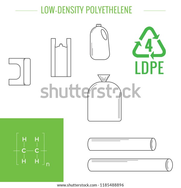 Ldpe Peld Lowdensity Polyethylene Symbol Plastic Stock Vector (Royalty ...