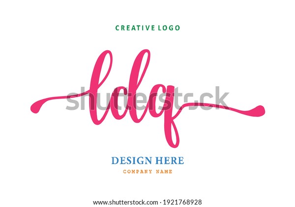 Ldq Lettering Logo Simple Easy Understand Stock Vector (Royalty Free ...
