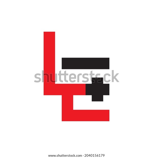 Le Letter Plus Logo Design Vector Stock Vector (Royalty Free ...